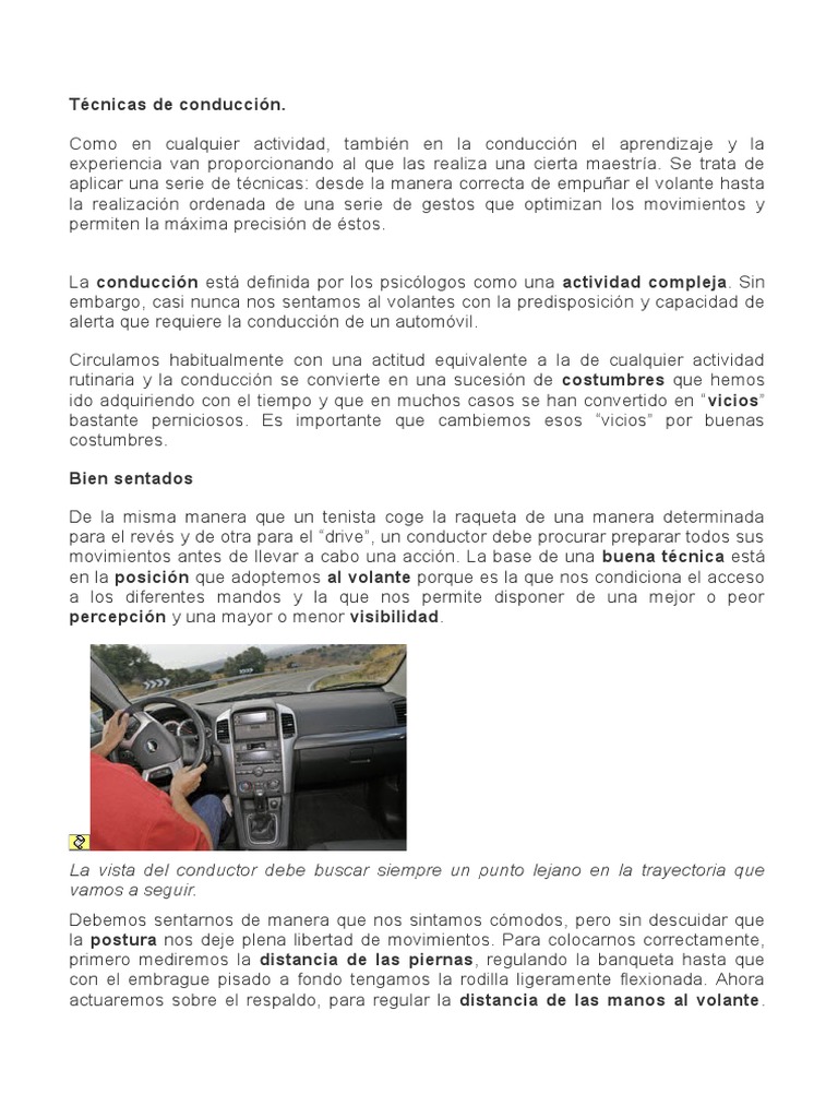 Técnicas de Conducción | PDF
