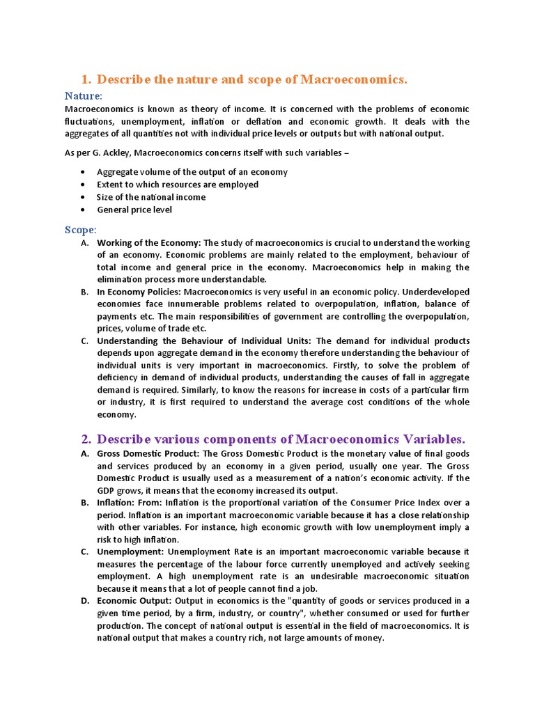 Macroeconomics Assignment | Download Free PDF | Macroeconomics | Inflation