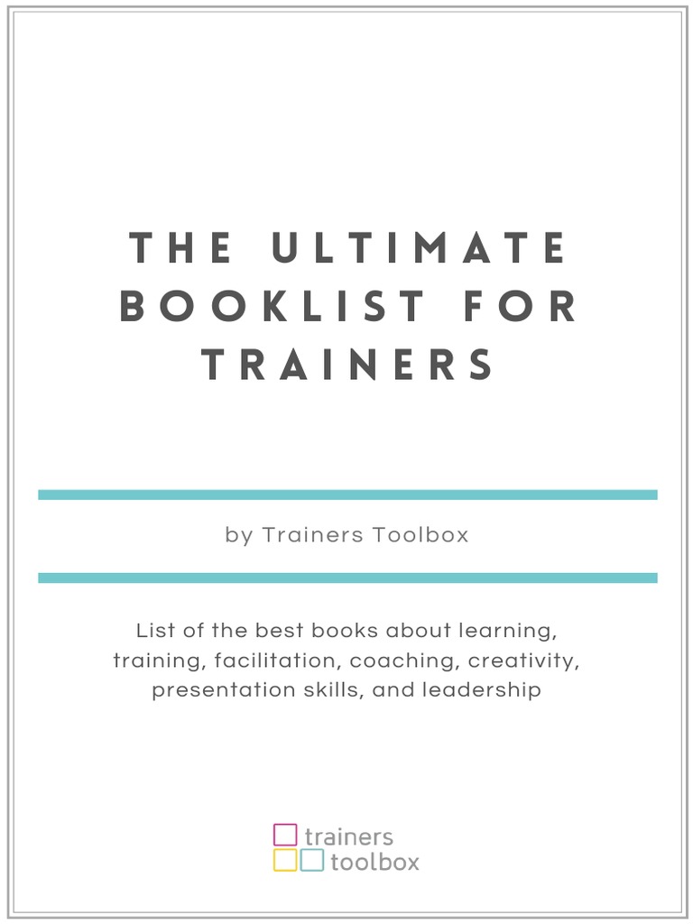 The Ultimate Booklist For Trainers and Educators | PDF | Cognition ...