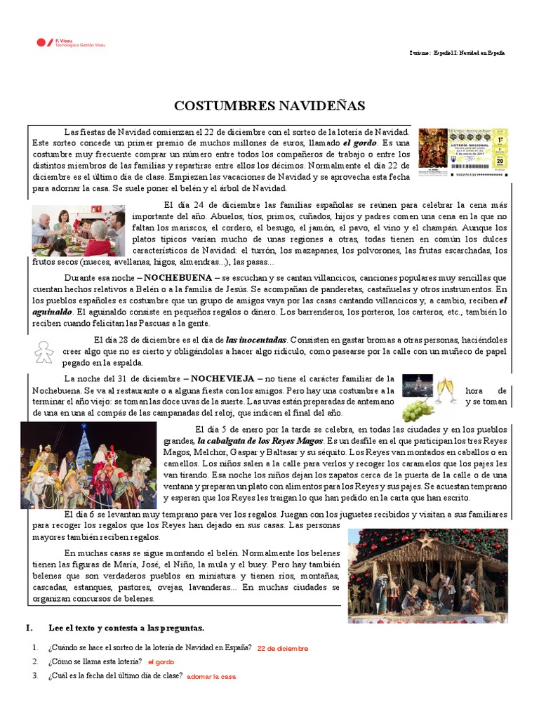 Ficha Navidad Clase | PDF | Navidad | Nochebuena