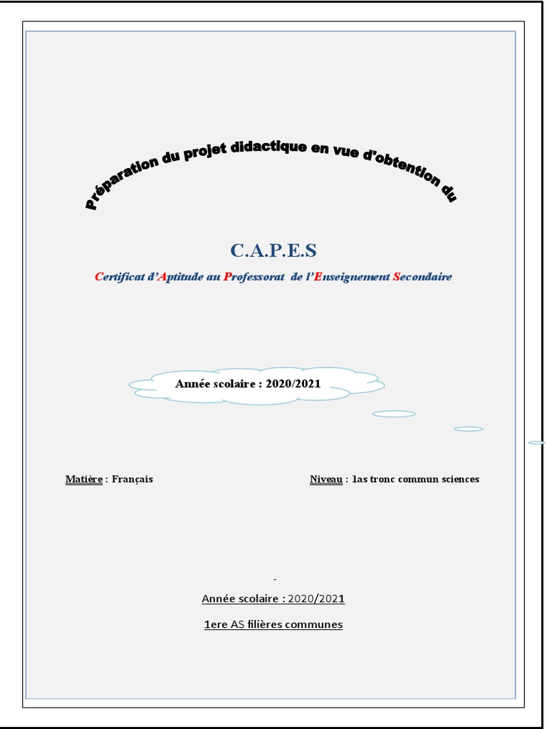 Capes 1as La Lettre 1AS | PDF | Pédagogie | Bibliothèques