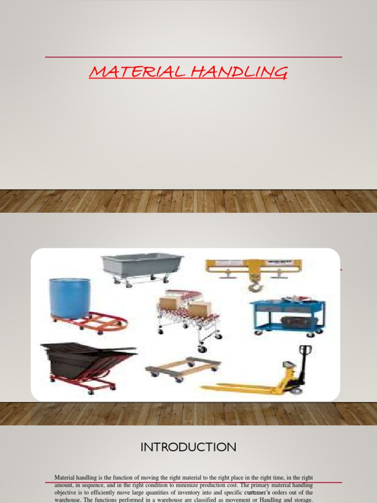 Material Handling | PDF | Warehouse | Secondary Sector Of The Economy