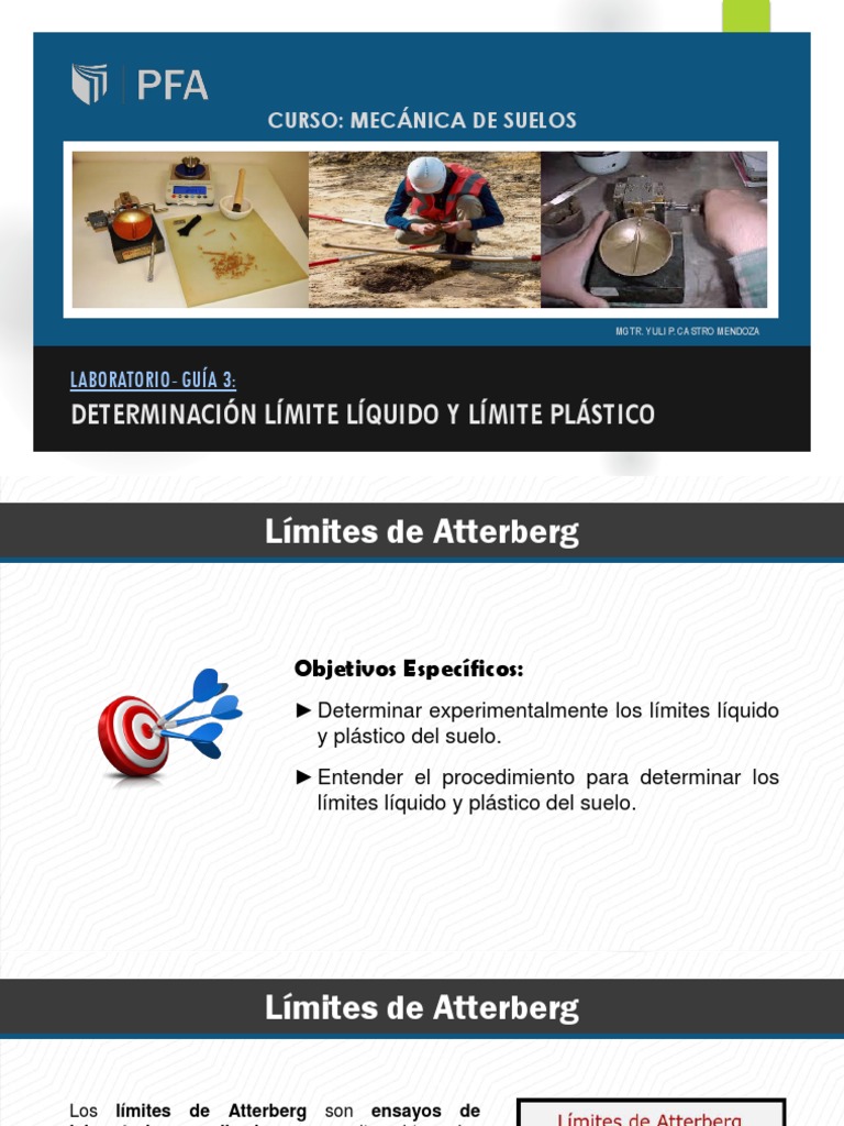 Guía 3 - Lab. Límite Líquido y Plástico. | PDF | Materiales ...
