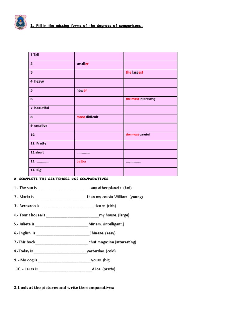 Comparatives Test | PDF