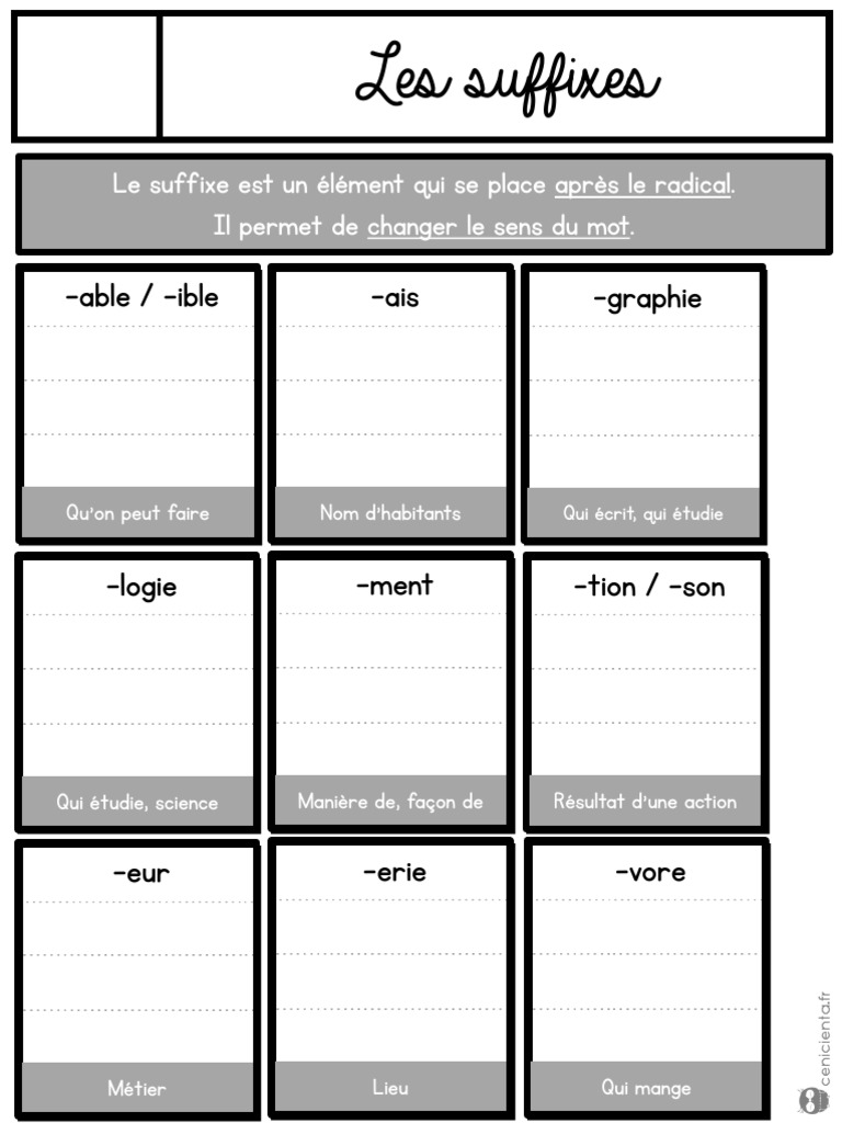 Les suffixes et leur impact lexical | PDF | Adverbe | Verbe