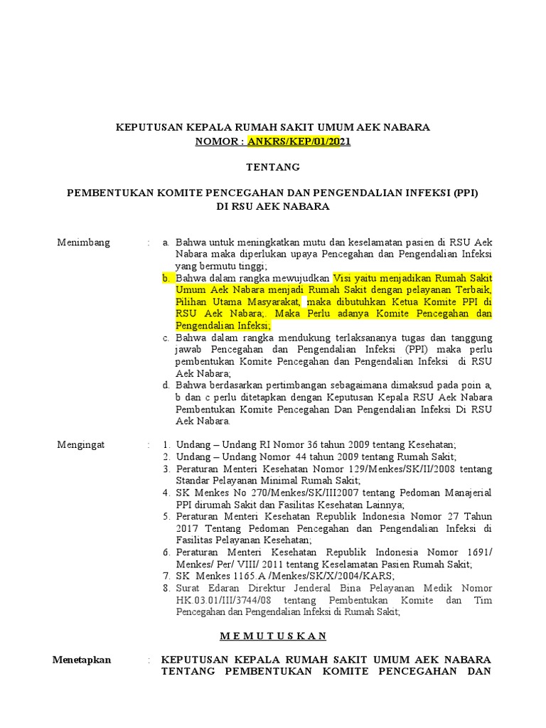 Keputusan Komite PPI | PDF