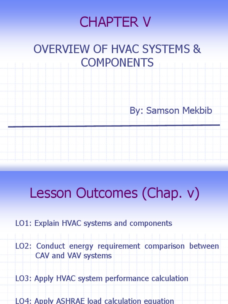 Chapter V Overview of HVAC Systems | PDF | Building Technology | Heat ...
