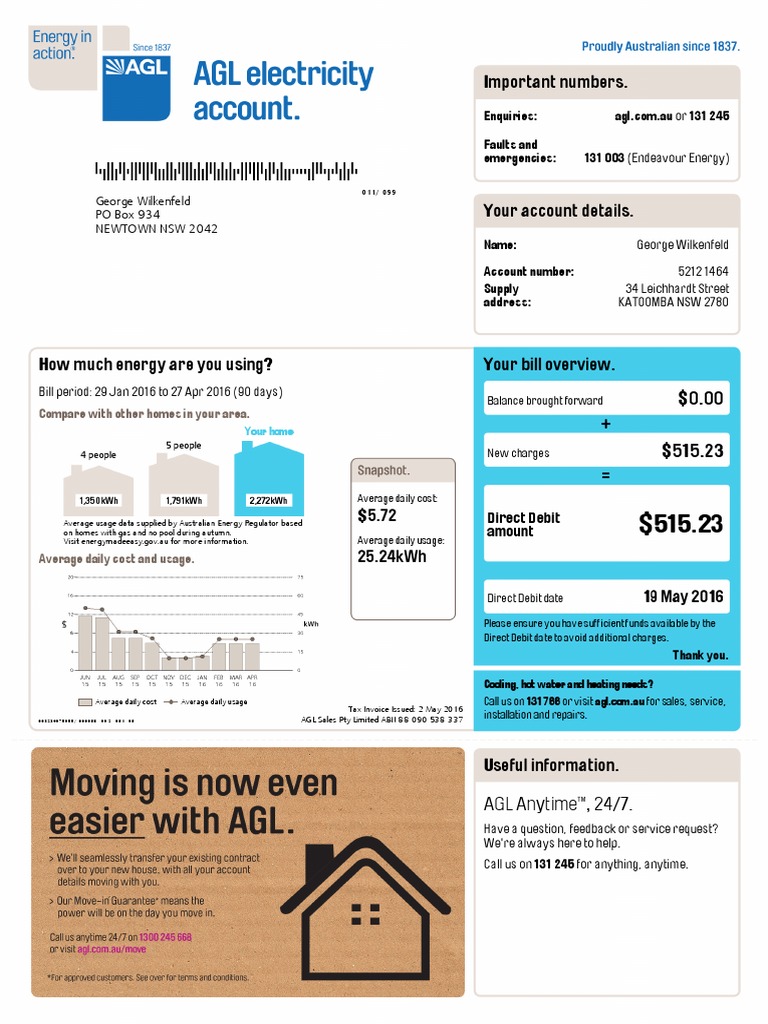 EE5 Sample Residential Electricity Bill | PDF