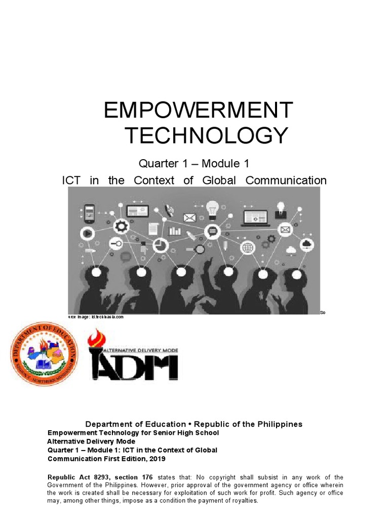 Emptech11 Q1 Mod1 Ict In The Context Of Global Communication Ver3 Pdf Malware