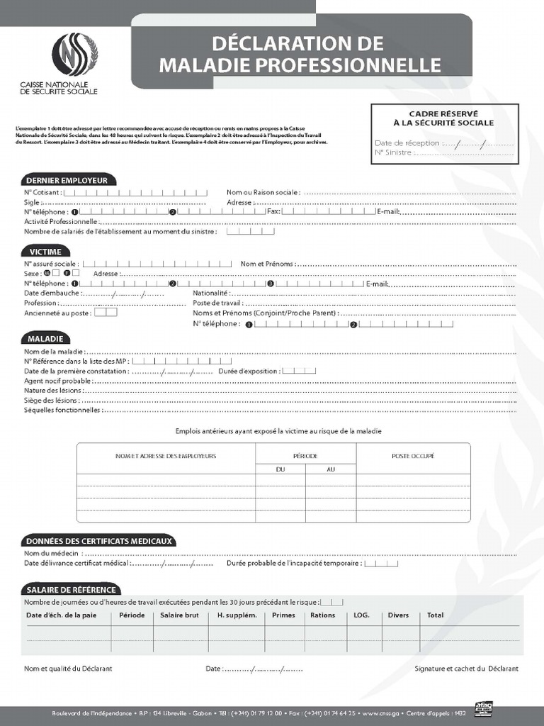 Formulaires Declarations S Maladie | PDF