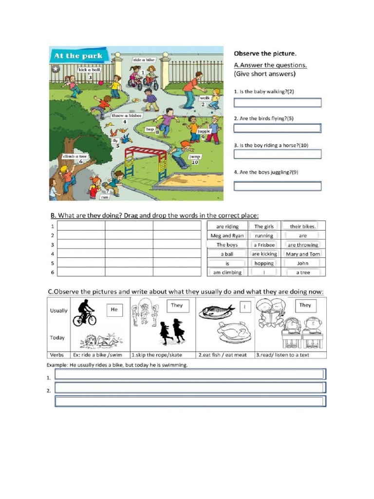 Complete The Sentences With The Present Simple of These Verbs | PDF