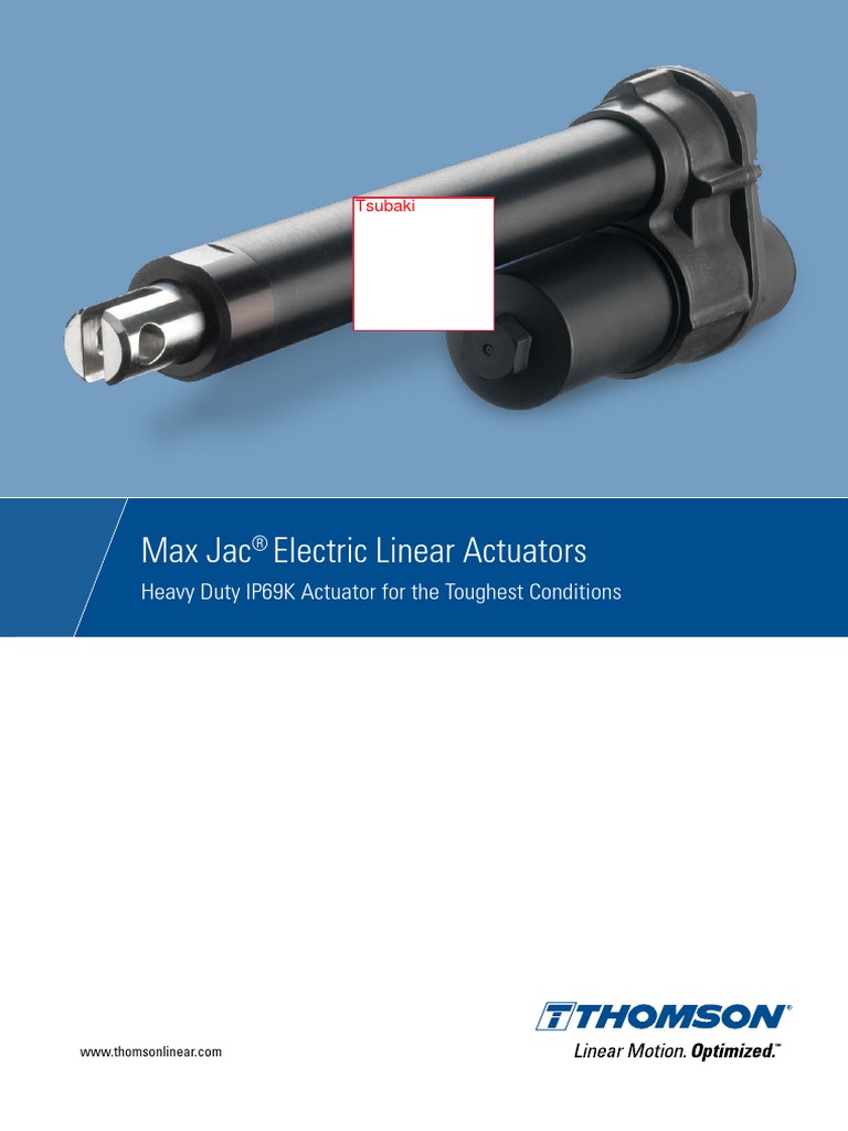 Max Jac Heavy Duty Electric Linear Actuators Datasheet | PDF | Actuator | Manufactured Goods