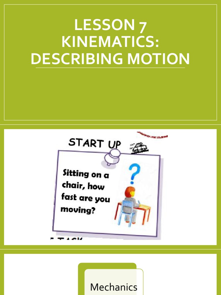 Lesson 7 Kinematics Final | PDF