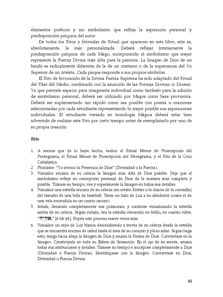 Manual de Magia Ritual 43 | PDF | Creencia religiosa y doctrina | Religiones religiosas
