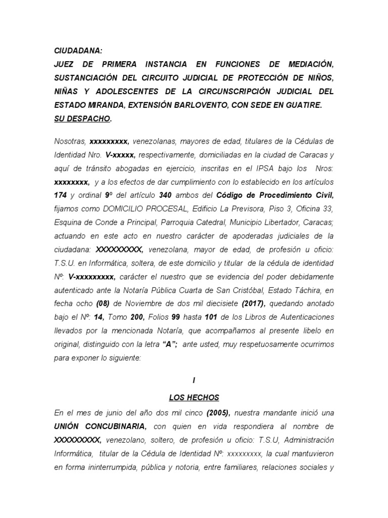 MODELO MERO DECLARATIVA Post Morten | PDF | Matrimonio | Sentencia (ley)