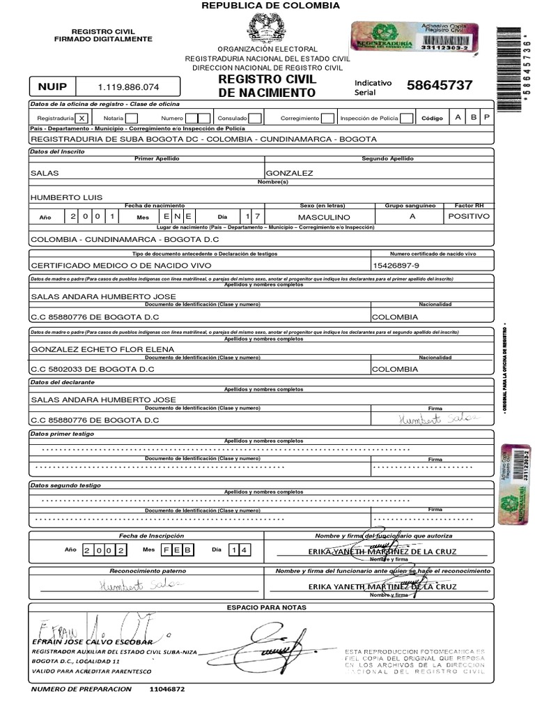 Registro Civil Nuevo | PDF