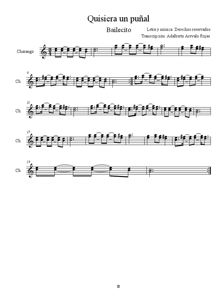 Quisiera Un Puñal Charango | PDF