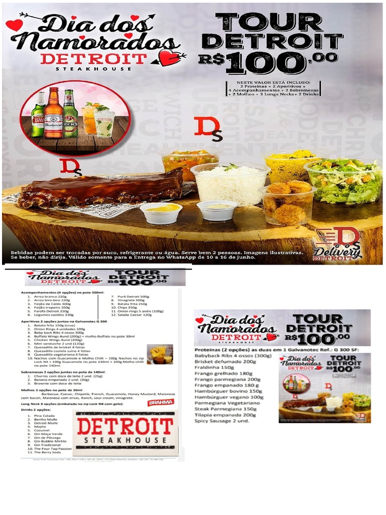 Cardápio Tour Detroit | PDF