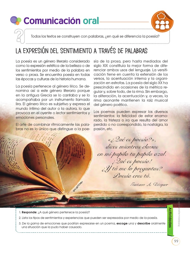 La Expresión Del Sentimiento A Través de Palabras | PDF | Metro (poesía ...