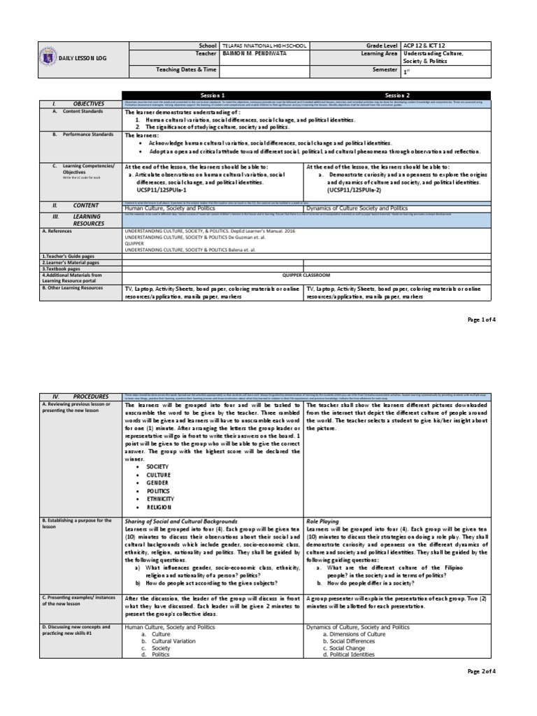 DLL Week 1 | PDF | Learning | Teaching Method
