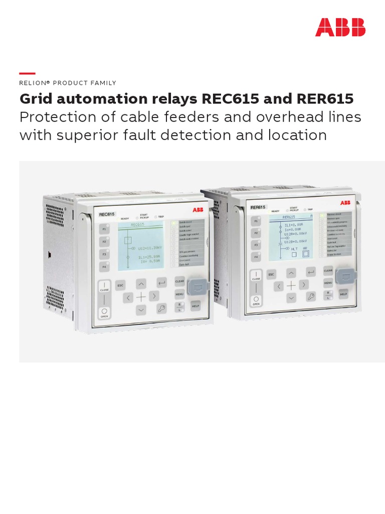 REC615 RER615 Brochure 1MRS757953 LRENf | PDF | Electric Power | Power ...