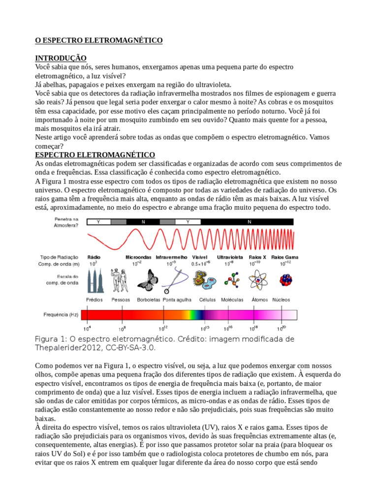 Espectro Eletromagnético | PDF