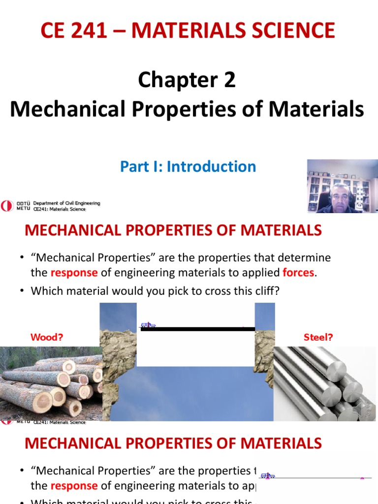 Ce 241 Materials Science Mechanical Properties Of Materials