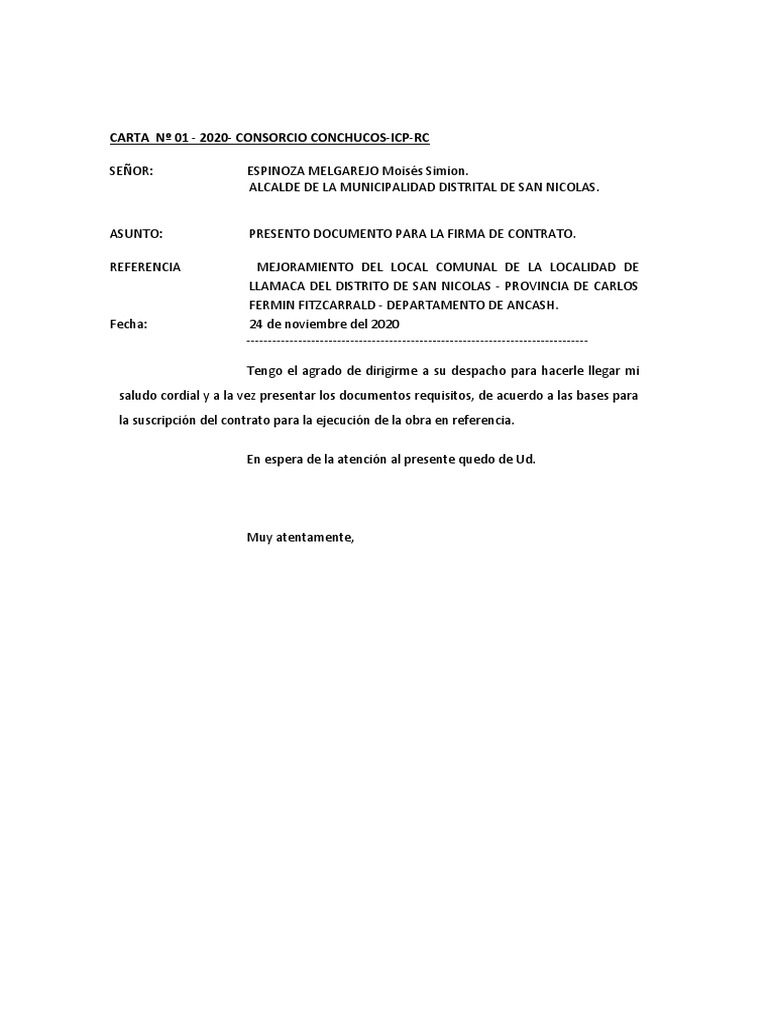 Para Firma de Contrato | PDF