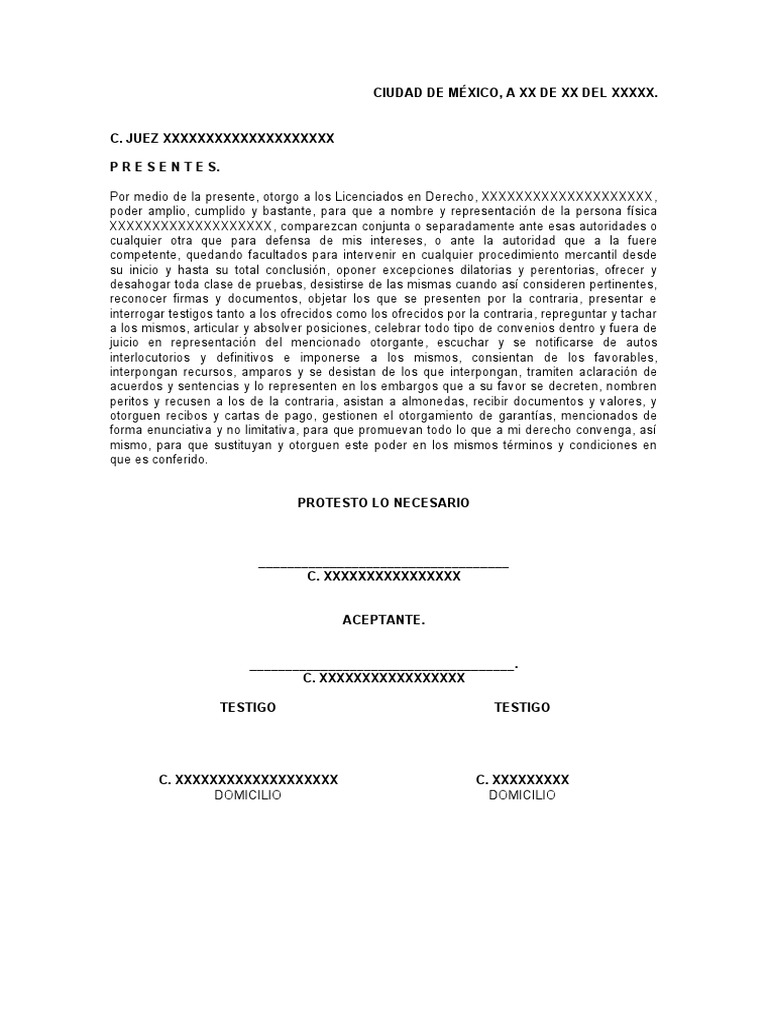 Carta Poder Civil | PDF