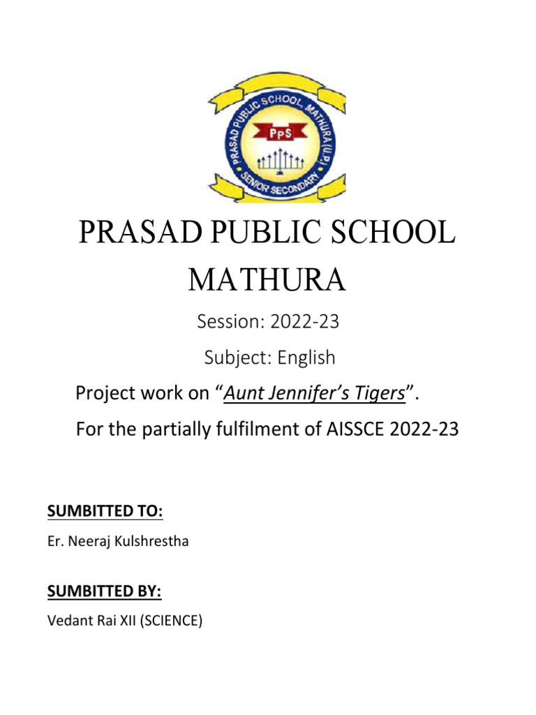 Aunt Jennifer's Tigers analysis and poet biography | PDF