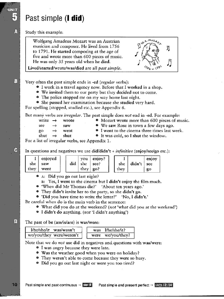 Narrative Tenses - English Grammar | PDF
