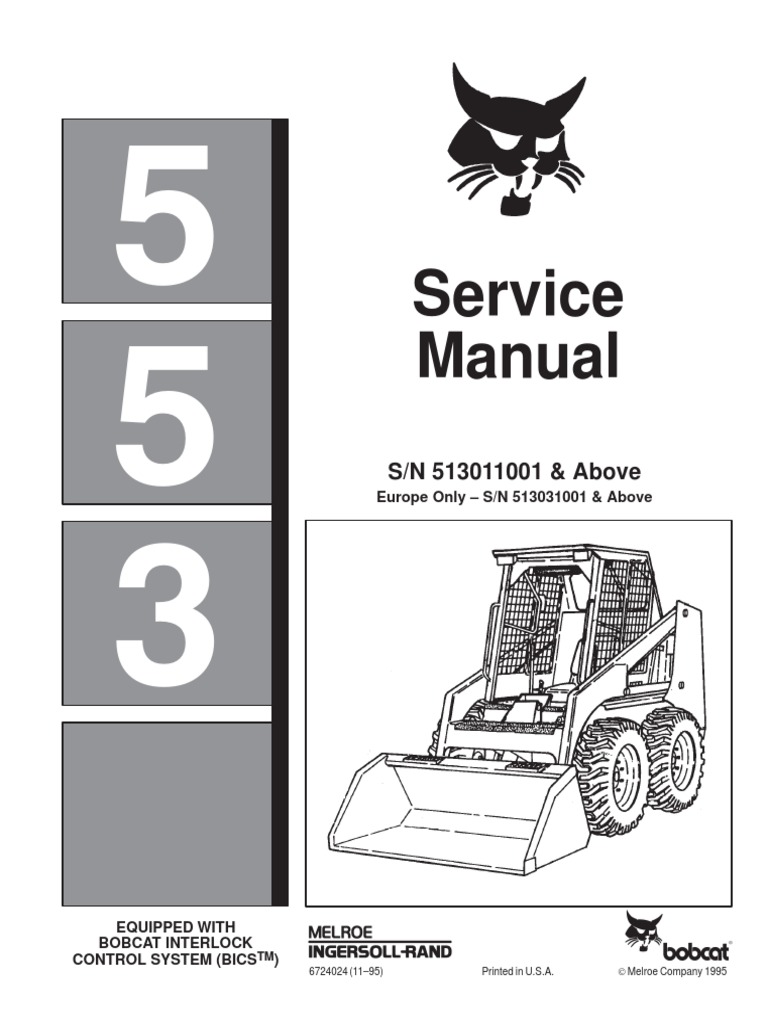 Dokumen - Tips Bobcat 553 Skid Steer Loader Service Repair Manual Instant | Download Free PDF ...