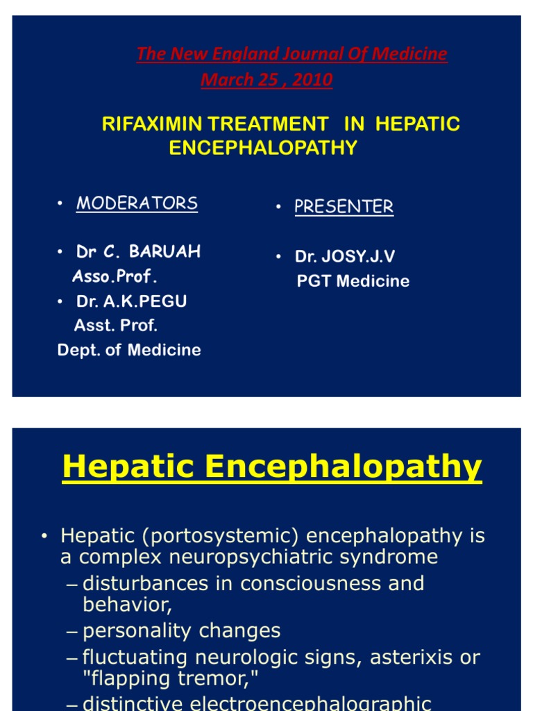 Journal Rifaximin in Hepatic Encephalopathy | PDF | Medical Specialties ...