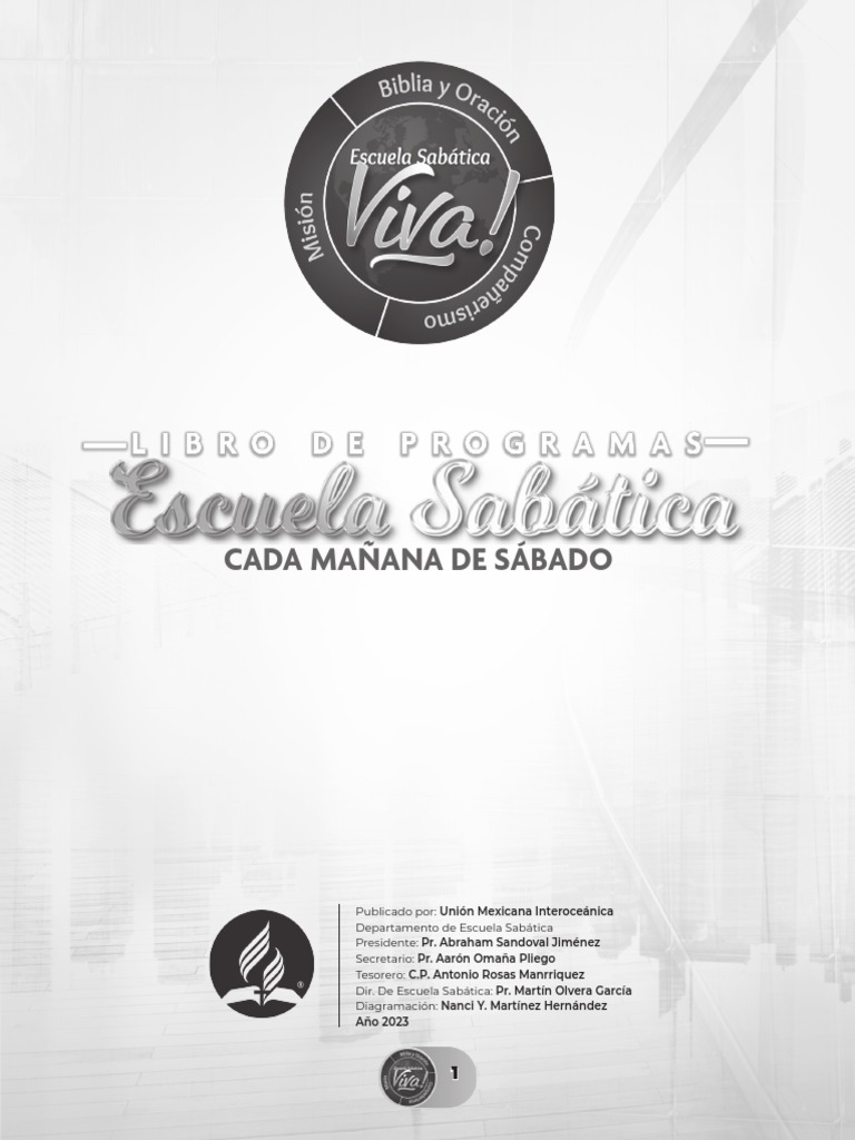 Libro de Programas de Escuela Sabatica 2023 | PDF | Oración | Cristo (título)