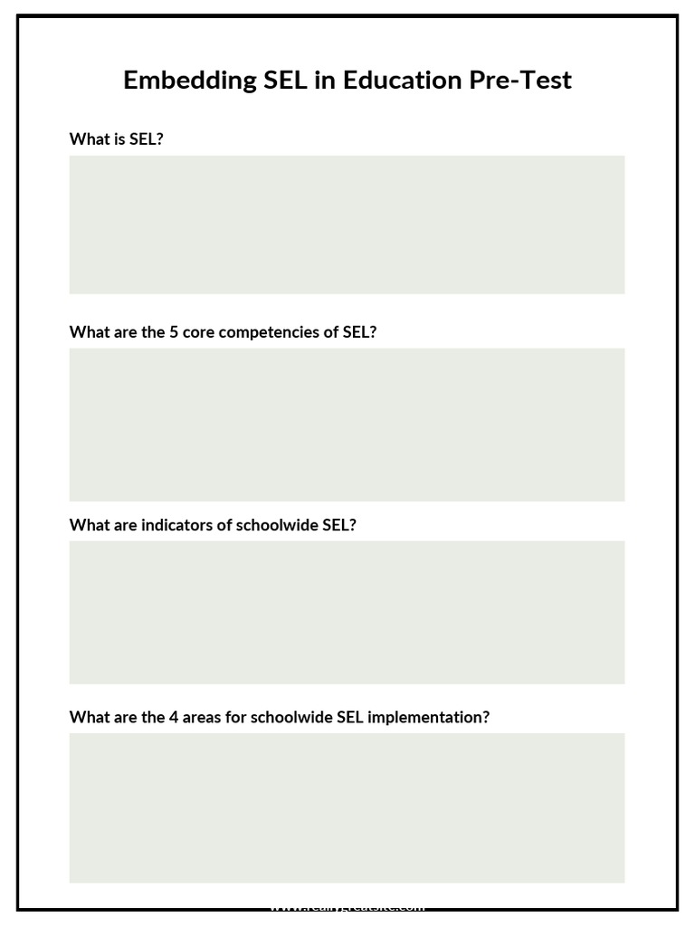 Embedding Sel in Education Worksheet | PDF