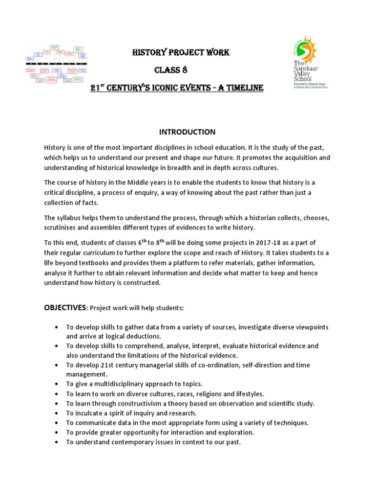 History Project Work Class 8 21 Century'S Iconic Events - A Timeline ...