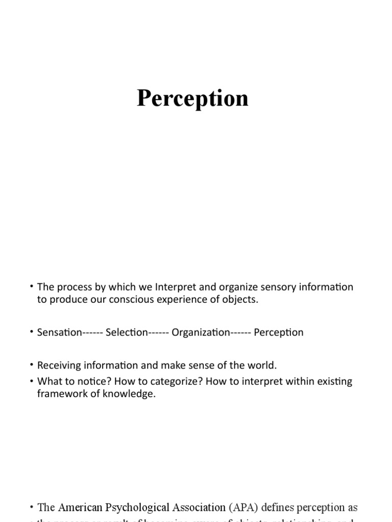 Perception | PDF | Perception | Hallucination