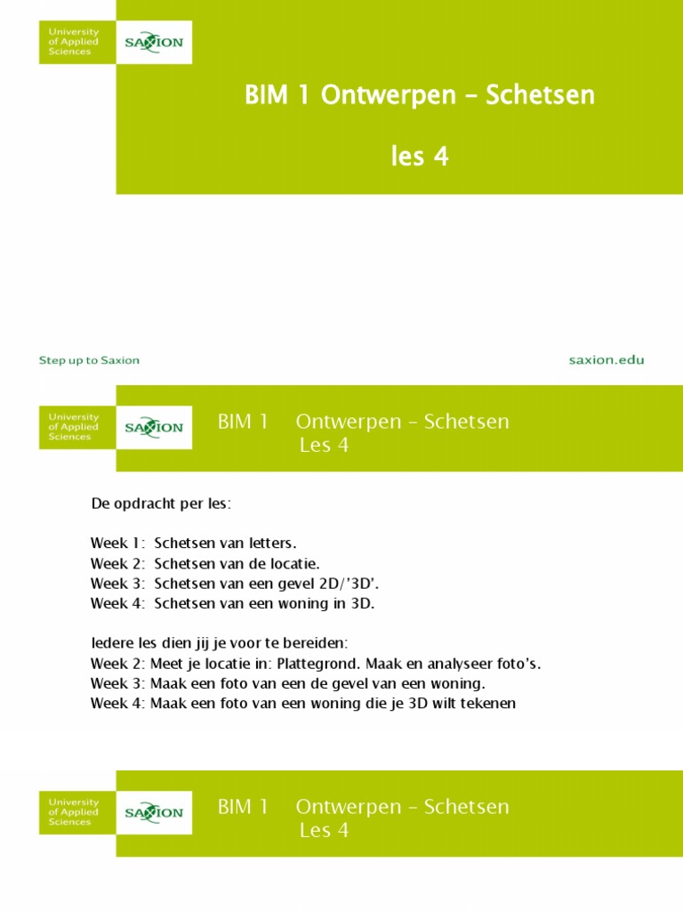 BIM 1 Schetsen Les 4 | PDF