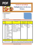 Sesion Resolvemos Problemas de Multiplicación | PDF | Multiplicación | Evaluación