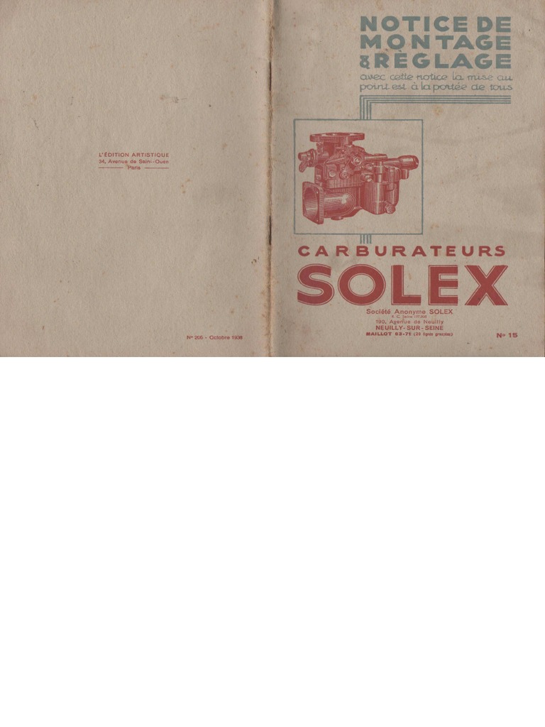 Carburateur Solex | PDF