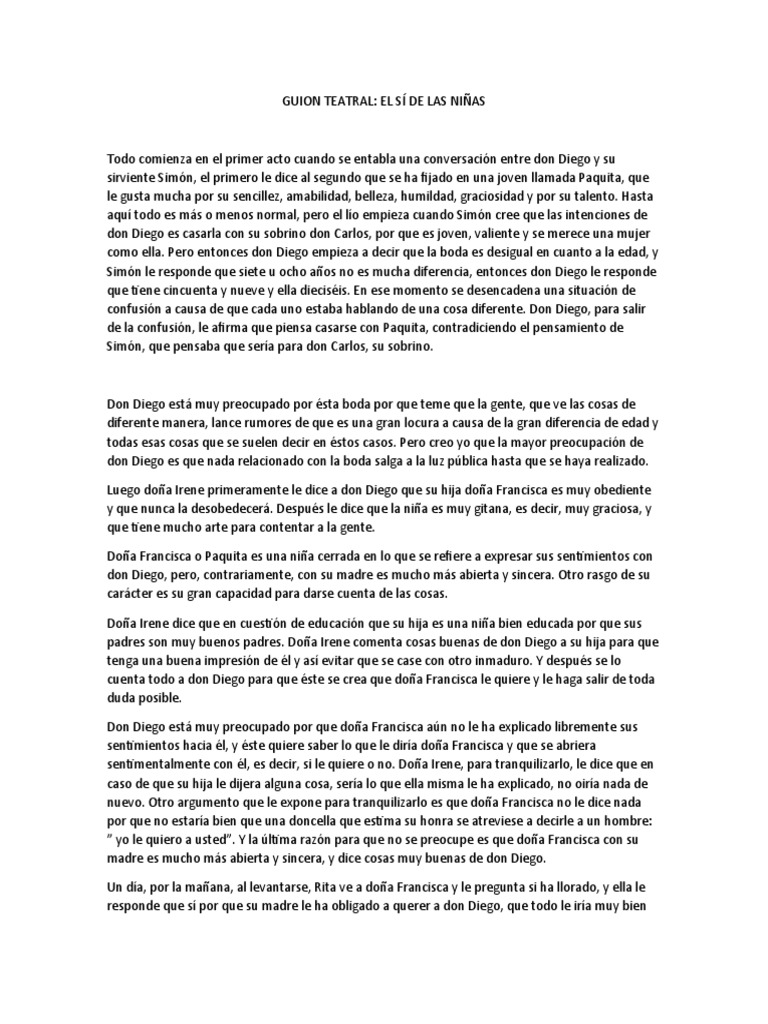 Tercero - El Si de Las Niñas | PDF