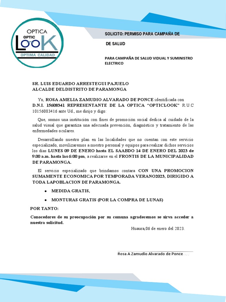 Solicito Paramonga | PDF