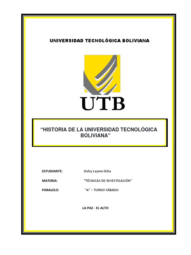 Creacion e Historia de La Universidad Utb | PDF | Educación más alta ...