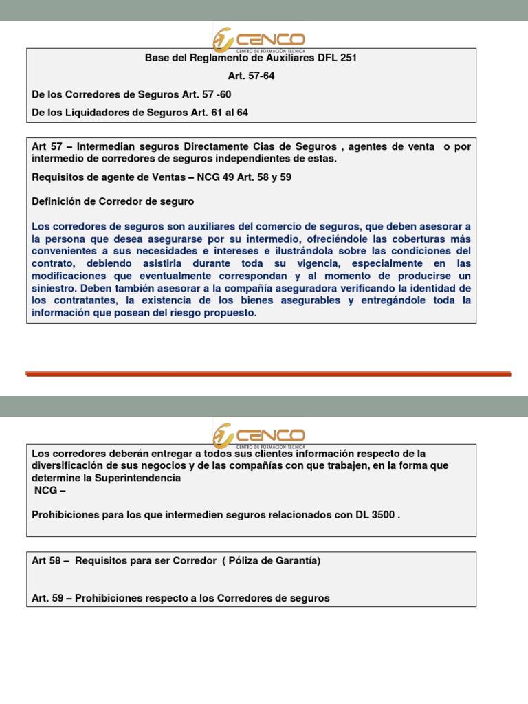 DFL 251 Final-1 DL 1055 | Descargar gratis PDF | Reaseguro | Póliza de seguros