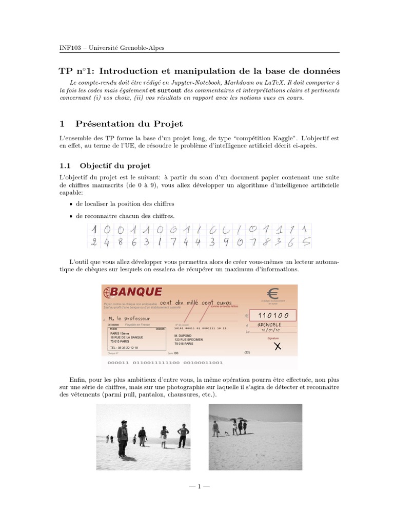 TP1 FR | PDF | Python (Langage de programmation) | Informatique