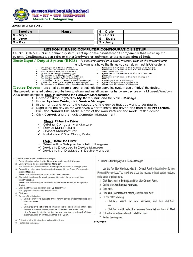 Lesson 7 Basic Computer Configuration Setup Pdf 1821