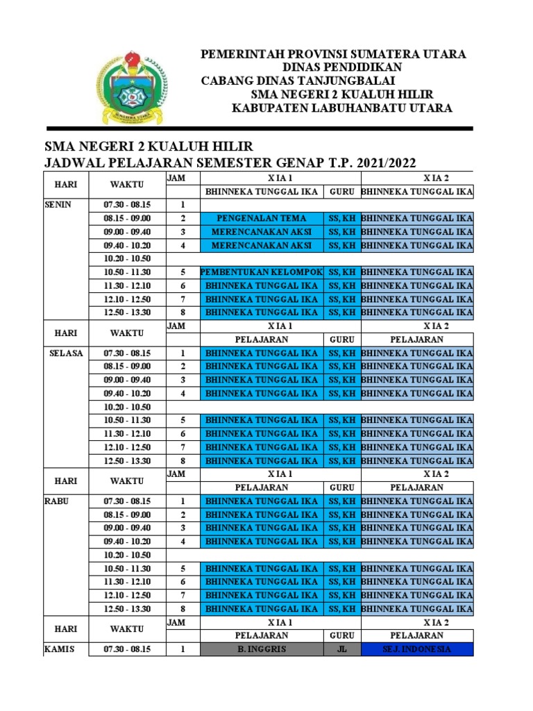 Jadwal P5 | PDF