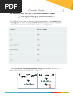 Simple Present - Rules For Third Person (Reglas para Terceras Personas - Presente Simple | PDF ...