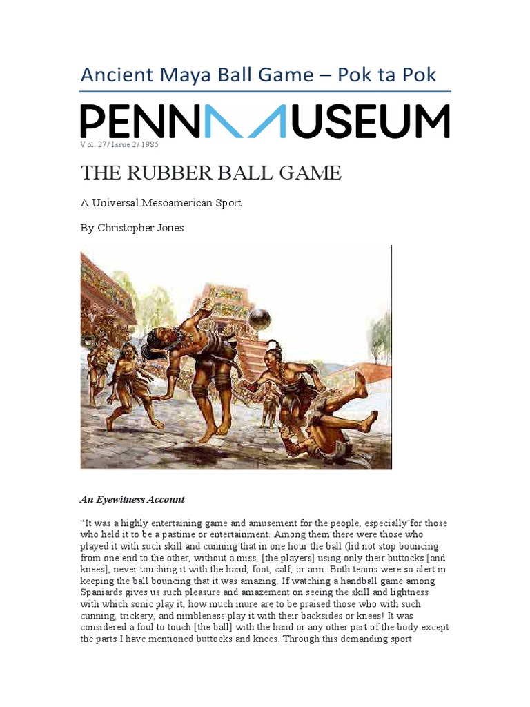 Ancient Maya Ball Game - Pok Ta Pok | PDF
