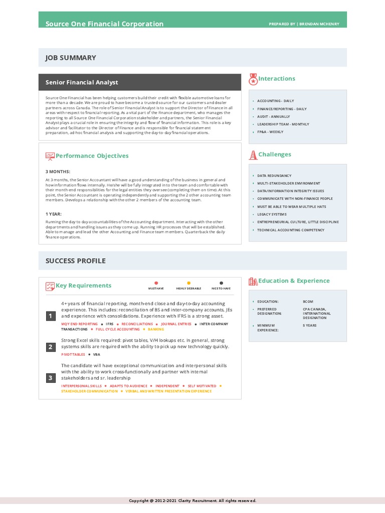 Source One SFA | PDF | Accounting | Financial Analyst